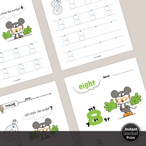 Preschool Finger Counting 1-10, Tracing Numbers, Finger Counting ...