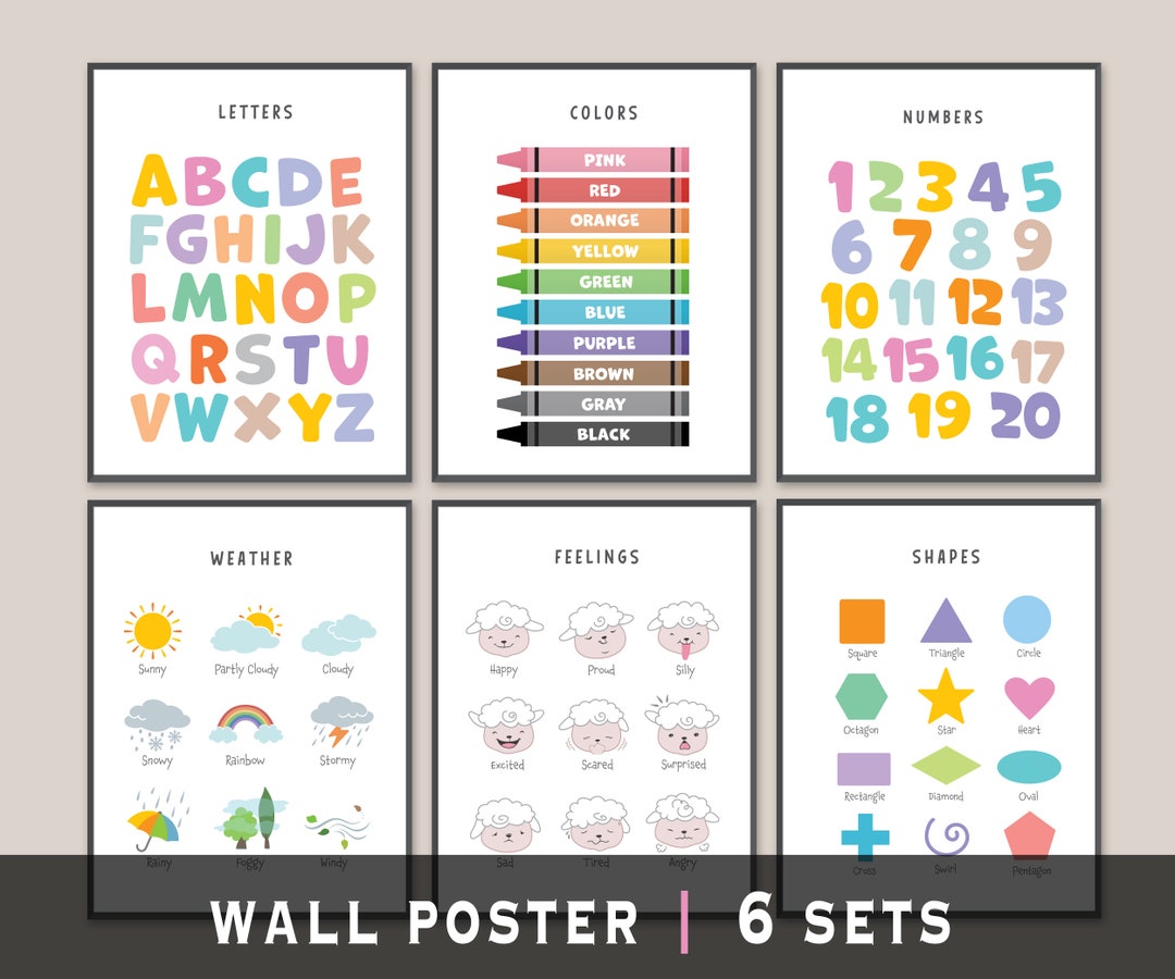 Educational Posters for Preschoolers, Homeschool Printable, Classroom ...