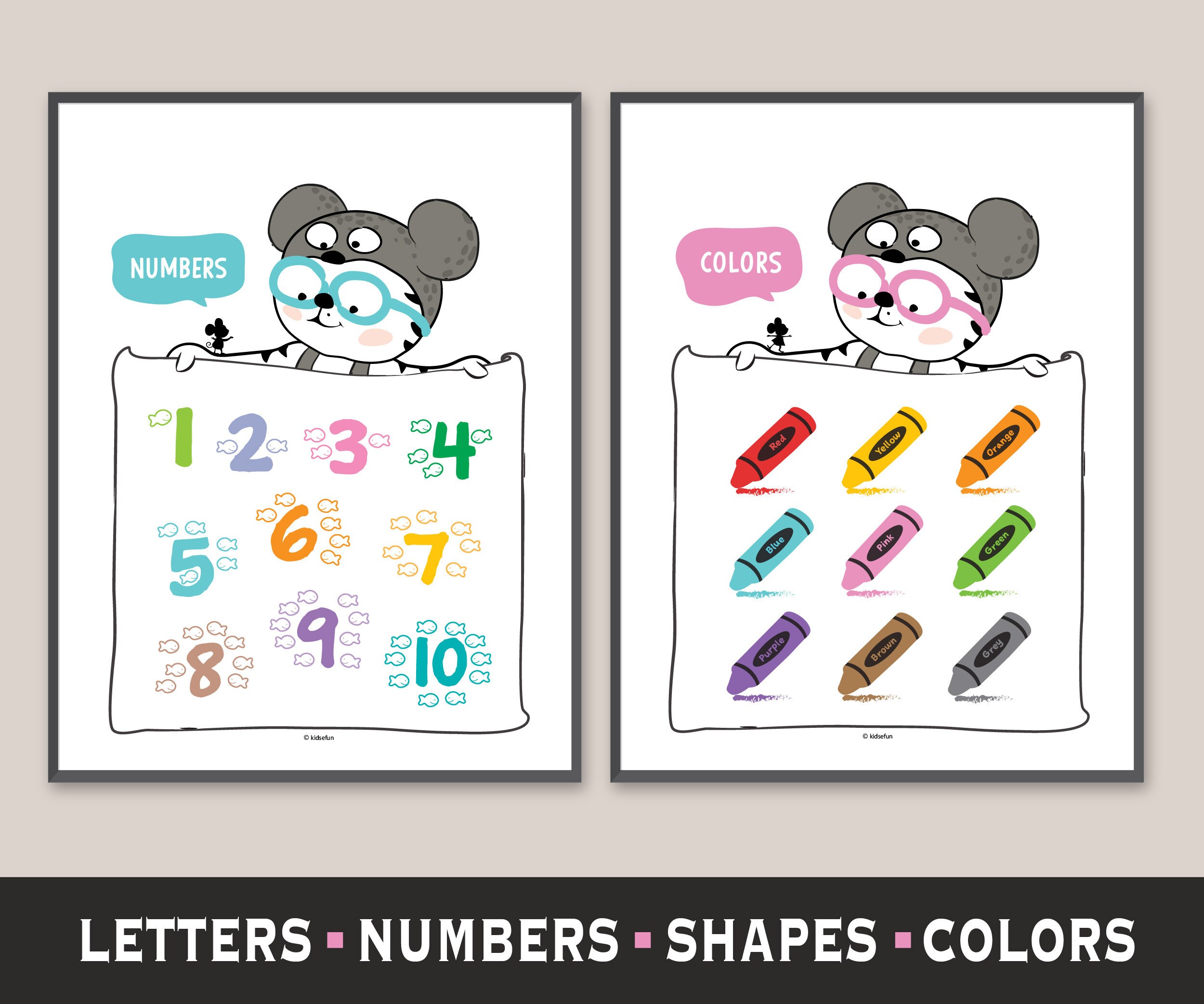 Rainbow Toddler Learning Poster Printable, Kids Friendly Preschool ...