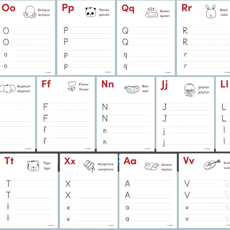 English Alphabet Poster & Workbook Combo Set, Homeschool, Classroom ...