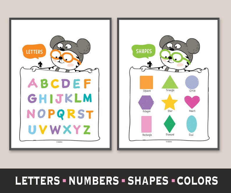 Rainbow Toddler Learning Poster Printable, Kids Friendly Preschool ...