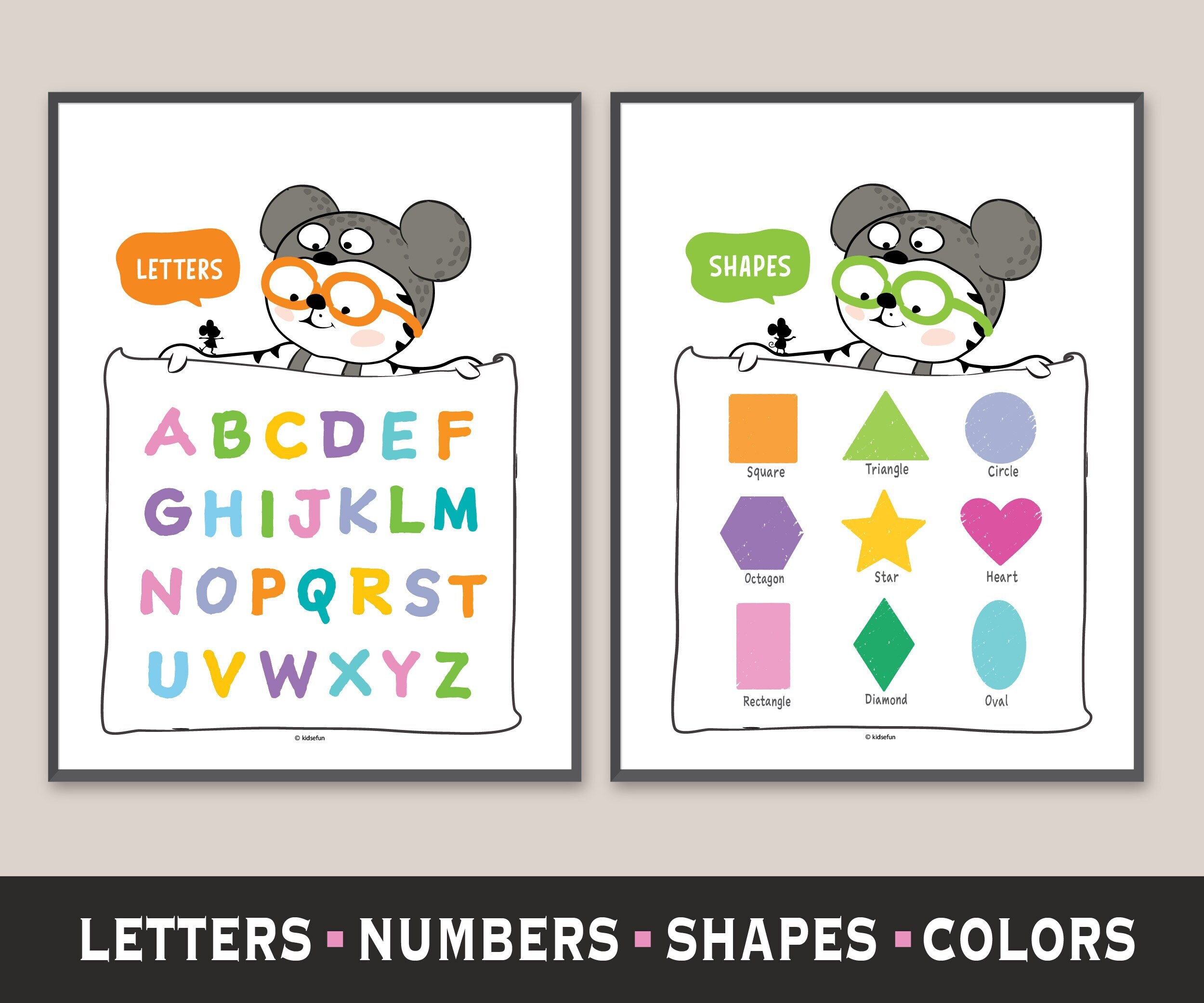 Rainbow Toddler Learning Poster Printable, Kids Friendly Preschool ...