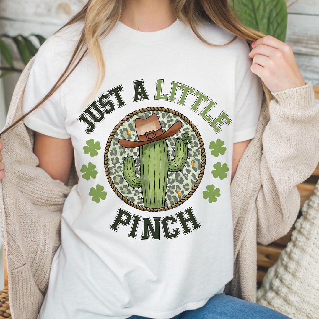 Just A Little Pinch Png, Funny Cactus Western St. Patrick's Day Png ...