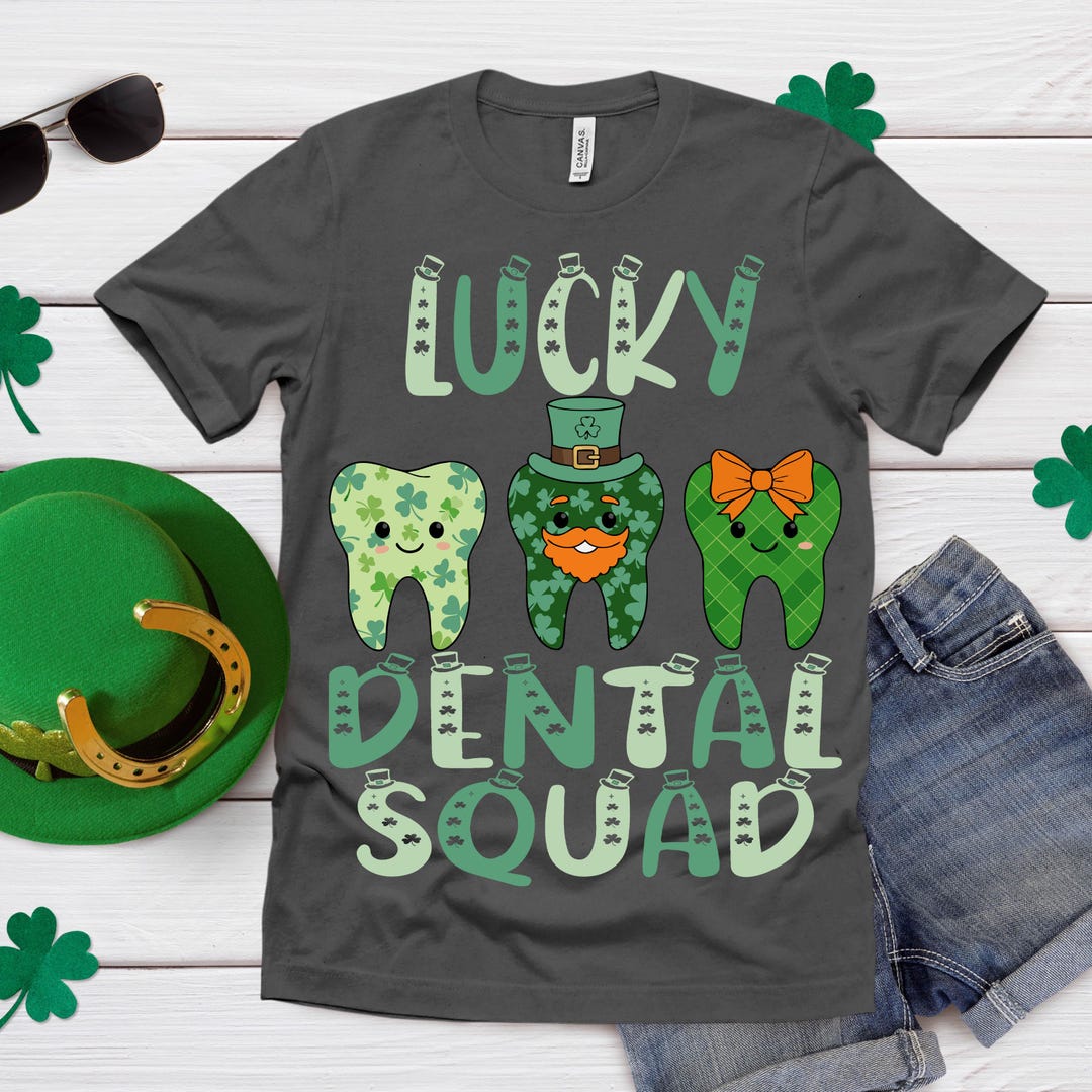 Lucky Dental Squad Teeth St Patricks Png, Shamrock Dentist St Patricks ...