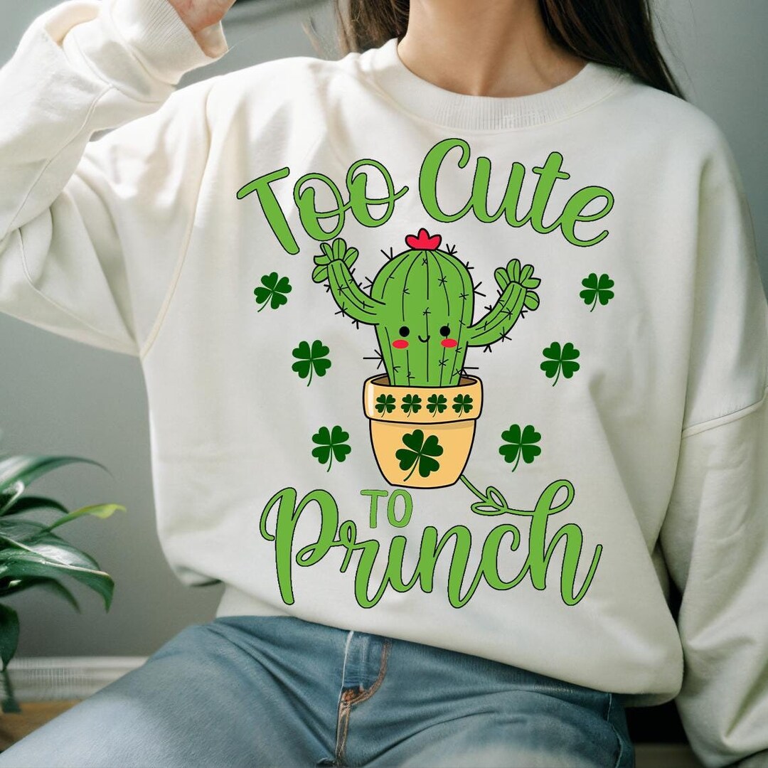 To Cute to Pinch Cactus Png, Funny Cactus Shamrock St Patricks Day Png ...