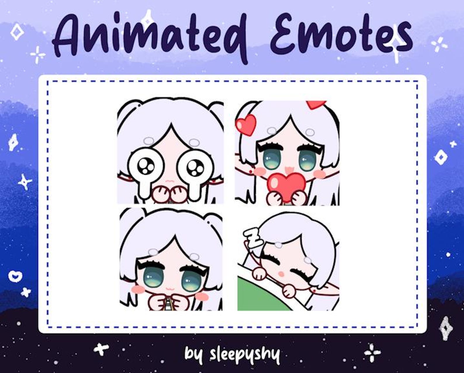 4 Frieren Animated Emotes for Twitch / Youtube / Kick / Streamer ...