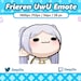 Cute Uwu Frieren Emote for Twitch / Youtube / Kick / Streamer | White ...