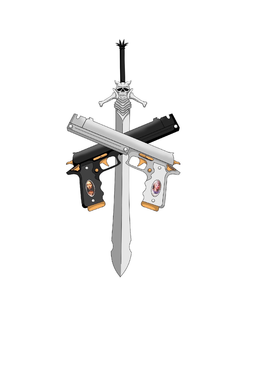 Dante (DMC) Weapon Set Sticker - Etsy