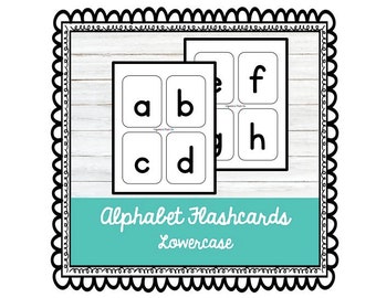 Printable,alphabet Flashcards, Lowercase, Lower Case, Toddler Learning ...
