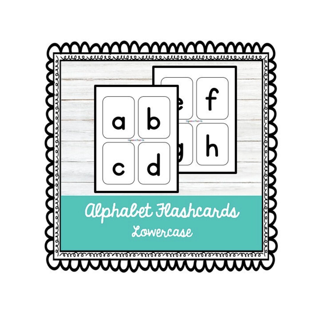 Alphabet Flashcards | Lowercase | Printable - Etsy