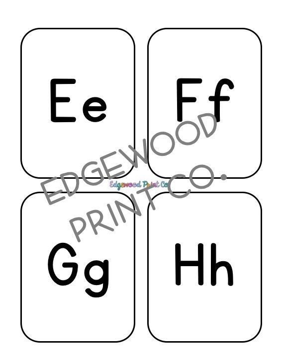 Alphabet Flashcards | Uppercase & Lowercase | Printable - Etsy