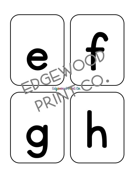 Alphabet Flashcards | Lowercase | Printable - Etsy