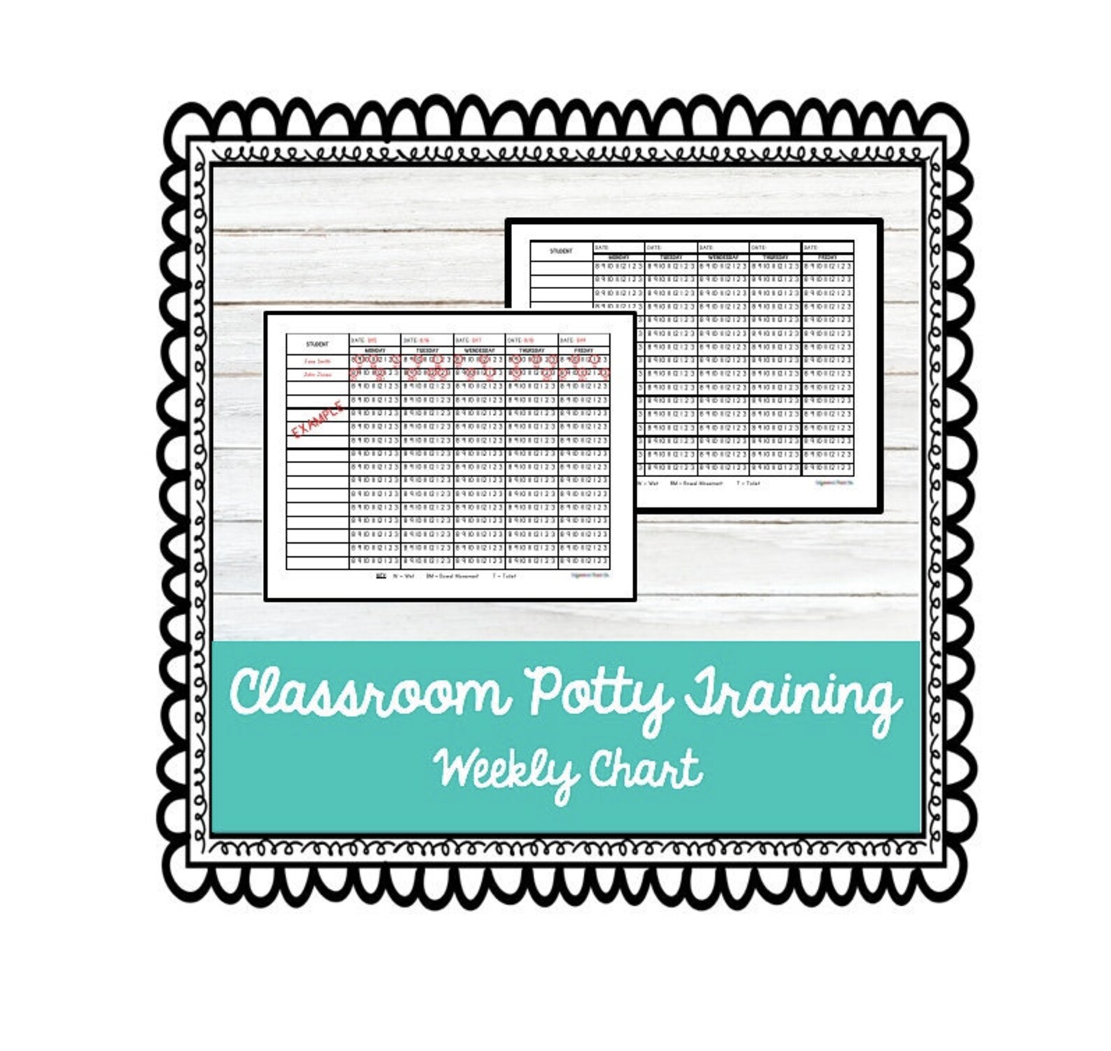 Classroom Potty Training | Weekly Chart | Early Childhood | Printable ...