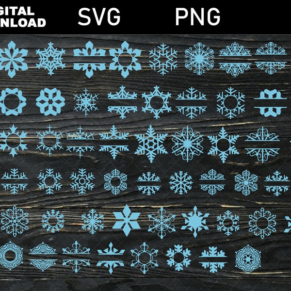 Snowflake Bundle Svg - Etsy