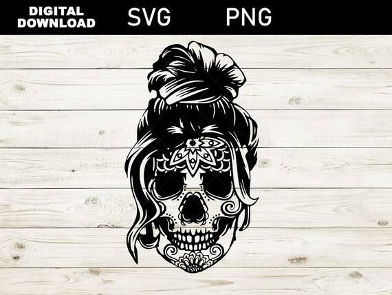 Woman Sugar Skull Digital File Woman Svg Sugar Skull Svg - Etsy