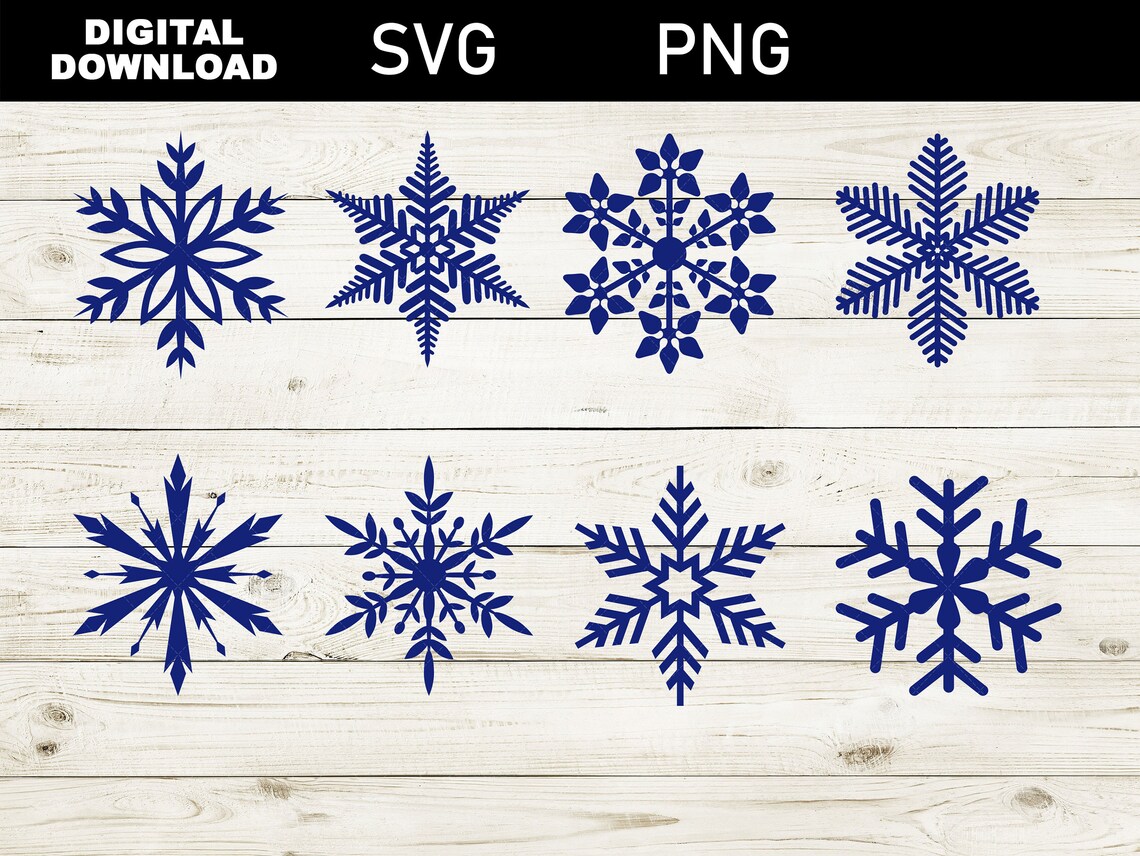 Snowflake Clipart / Winter Clipart / Holiday Printable / | Etsy