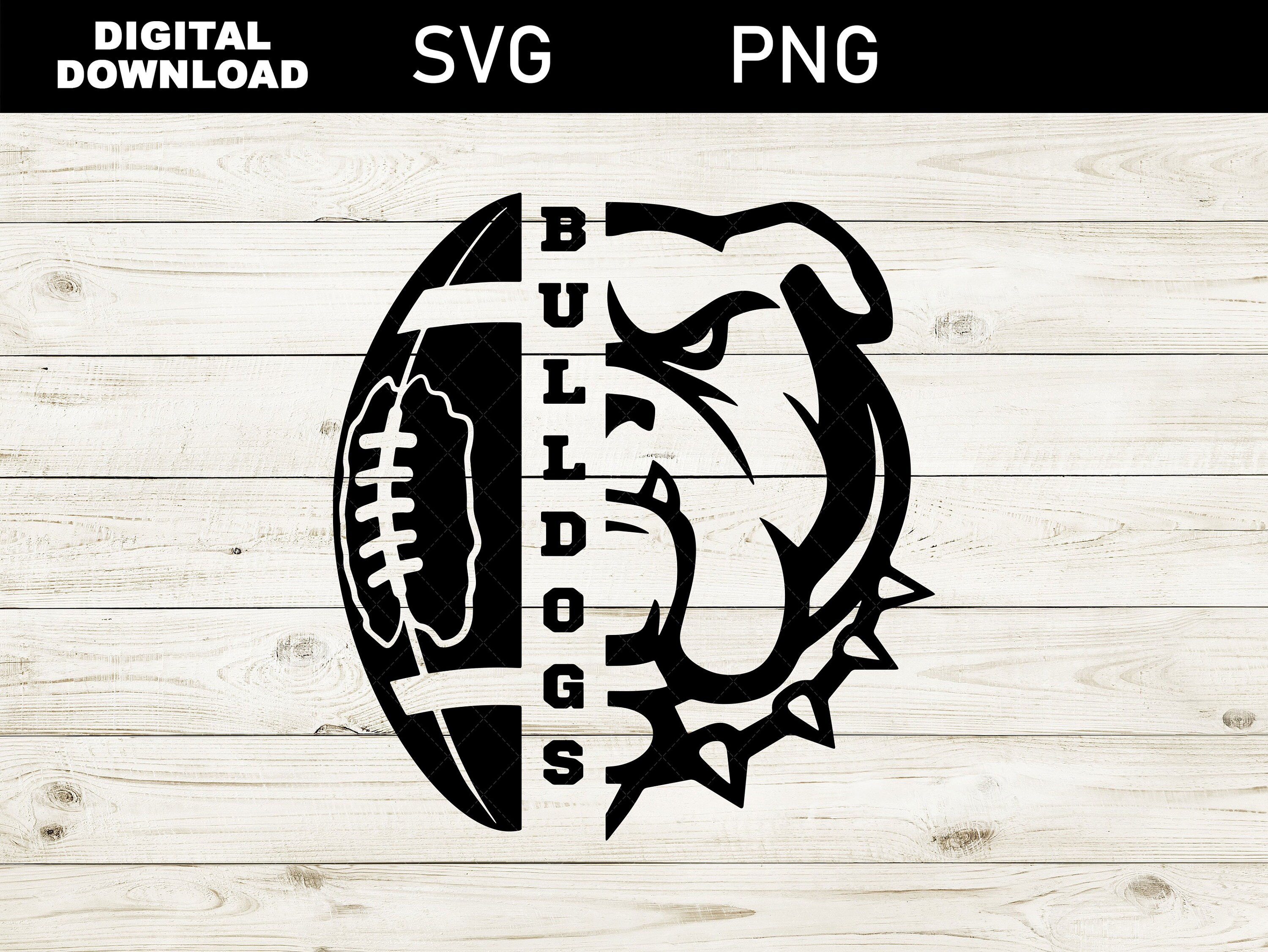 Bulldogs SVG Football SVG Silhouette Cut Files Bulldogs - Etsy