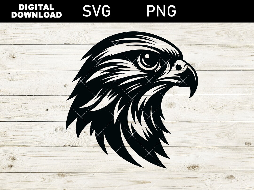 Falcon Head SVG & PNG File, Falcon Svg, Falcons Svg Mascot, Falcons ...