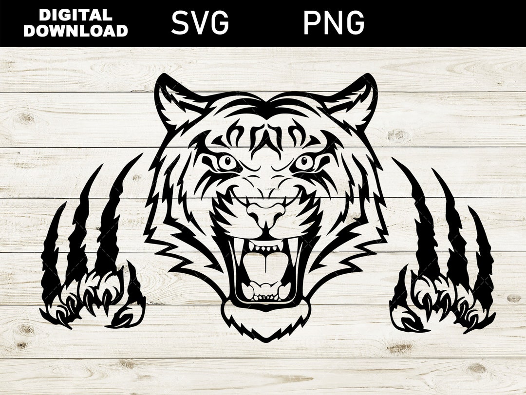 Tiger SVG Cut File, Tiger Head Vector Svg, Tiger Scratch Svg, Tiger ...