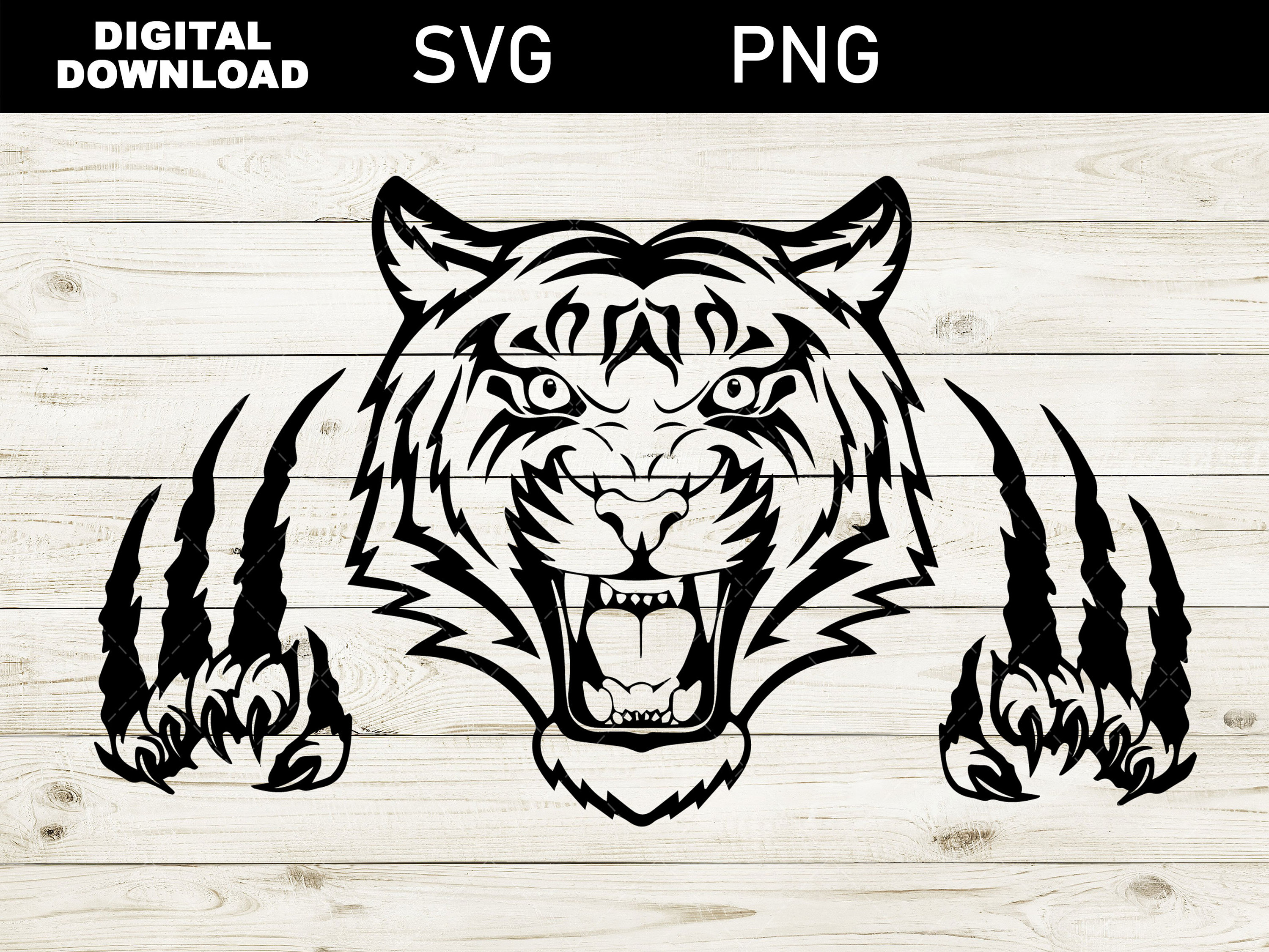 Tiger SVG Cut File Tiger Head Vector Svg Tiger Scratch Svg - Etsy