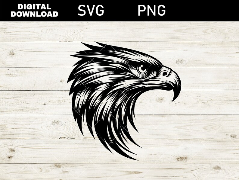 Hawk Head Svg File, Hawk Svg, Bird Svg & Png, Hawks Svg Mascot, Hawks ...