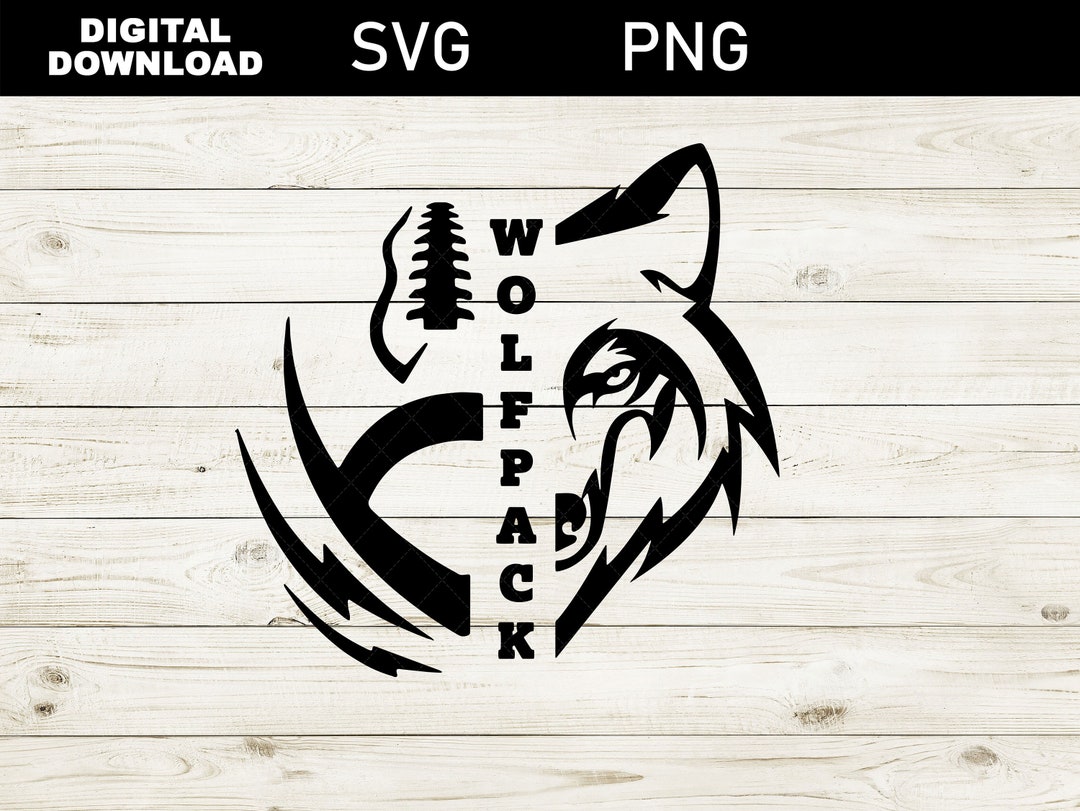 Wolfpack SVG, Football SVG, Wolfpack Football T-shirt Design, Football ...