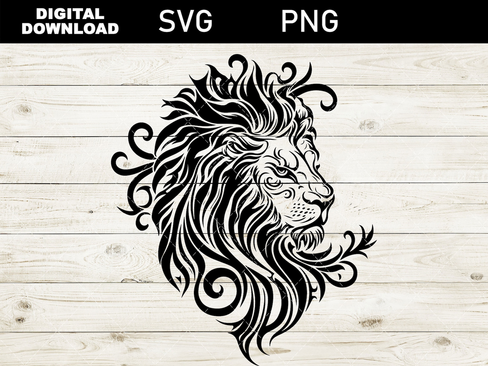 Lion Face SVG, Png, Lion SVG File Laser Cut Files Printable Tattoo ...