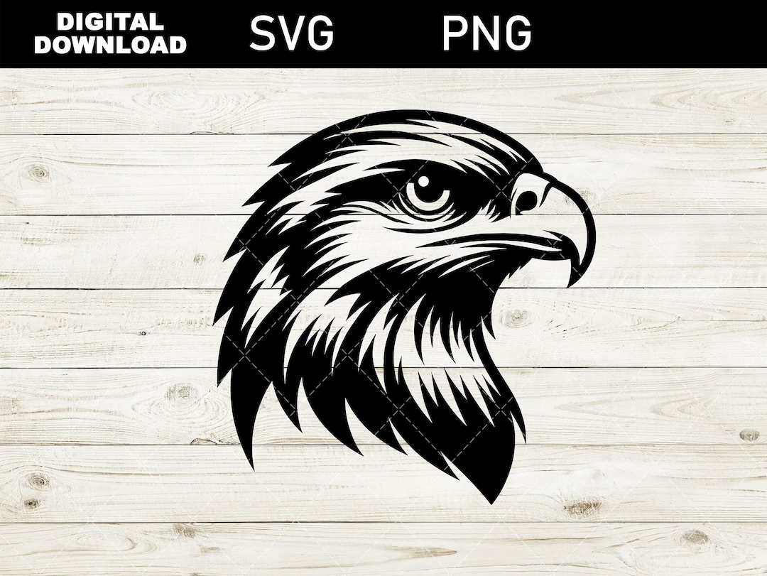 Hawk Head SVG & PNG File, Hawk Svg, Hawks Svg Mascot, Hawks Png, Hawks ...