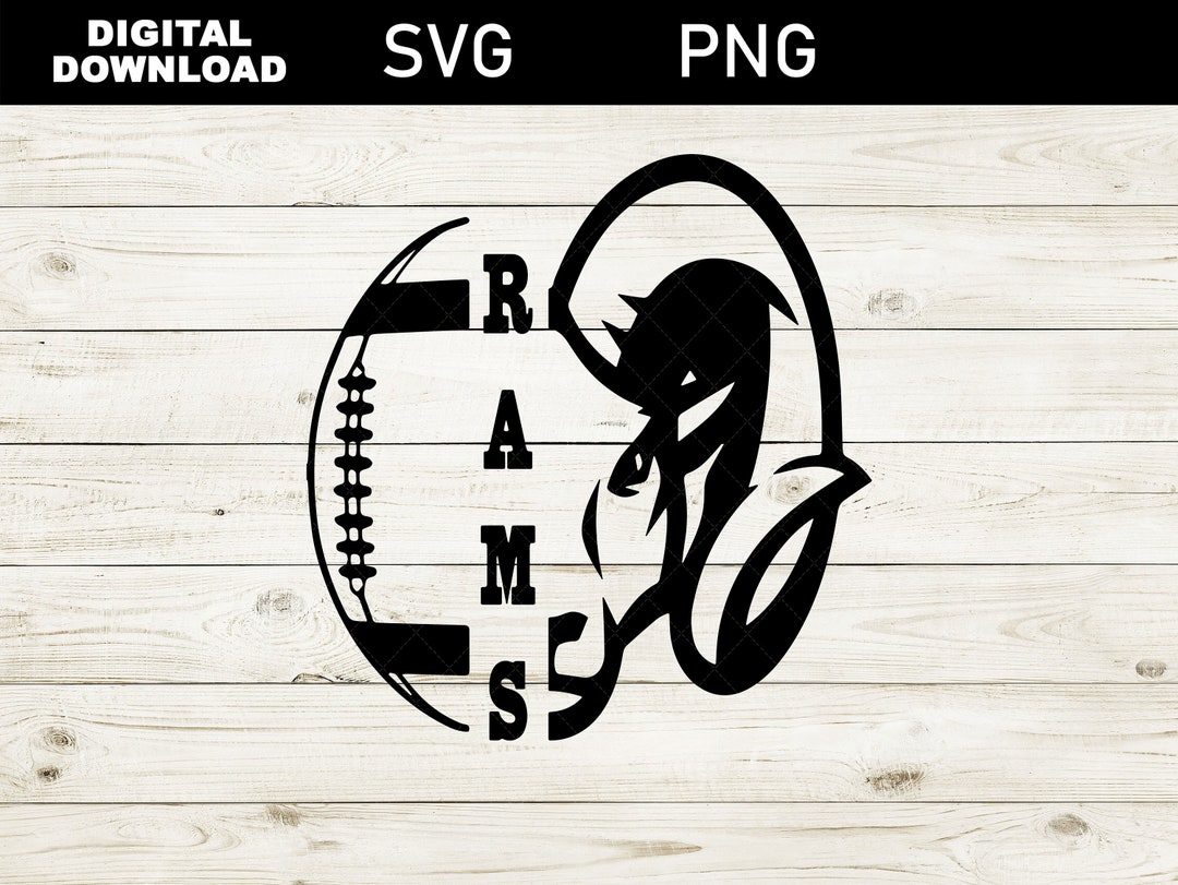 Rams SVG, Football SVG, SVG Cutting, Filesrams Football T-shirt Design ...