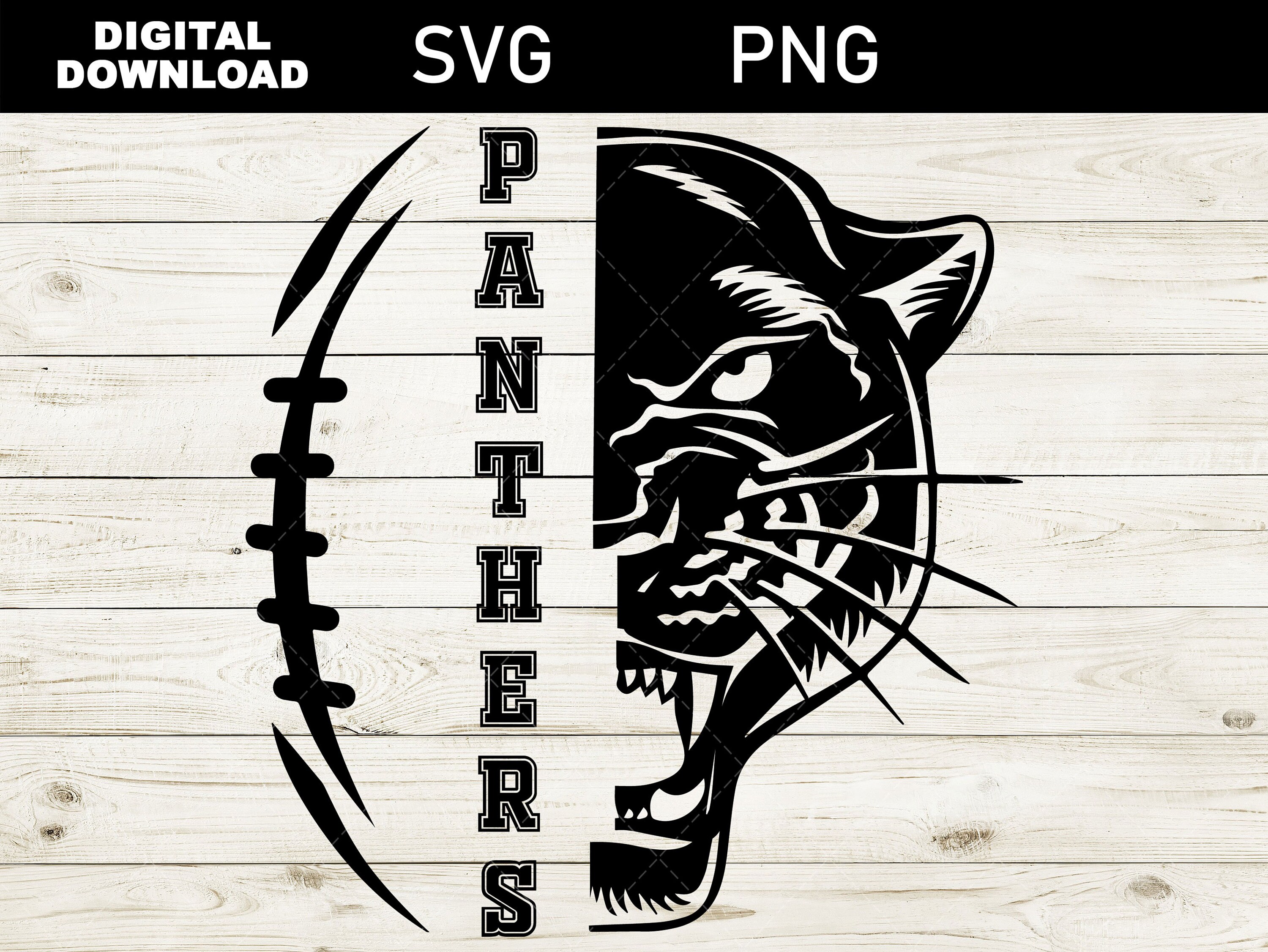 Panthers SVG, Panther Svg, Football SVG, School Spirit Shirt, Digital ...