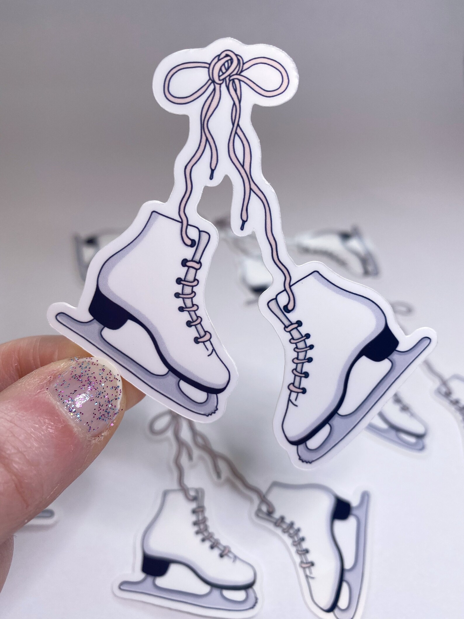 Skates Sticker Ice Figure Skating Christmas Holiday Snow Frozen Cute ...