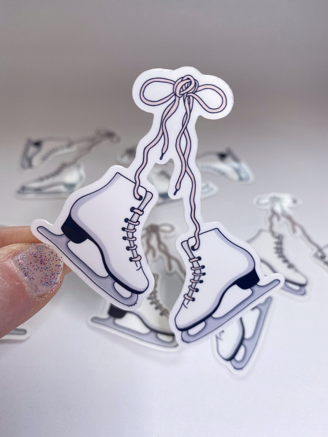 Skates Sticker Ice Figure Skating Christmas Holiday Snow Frozen Cute ...