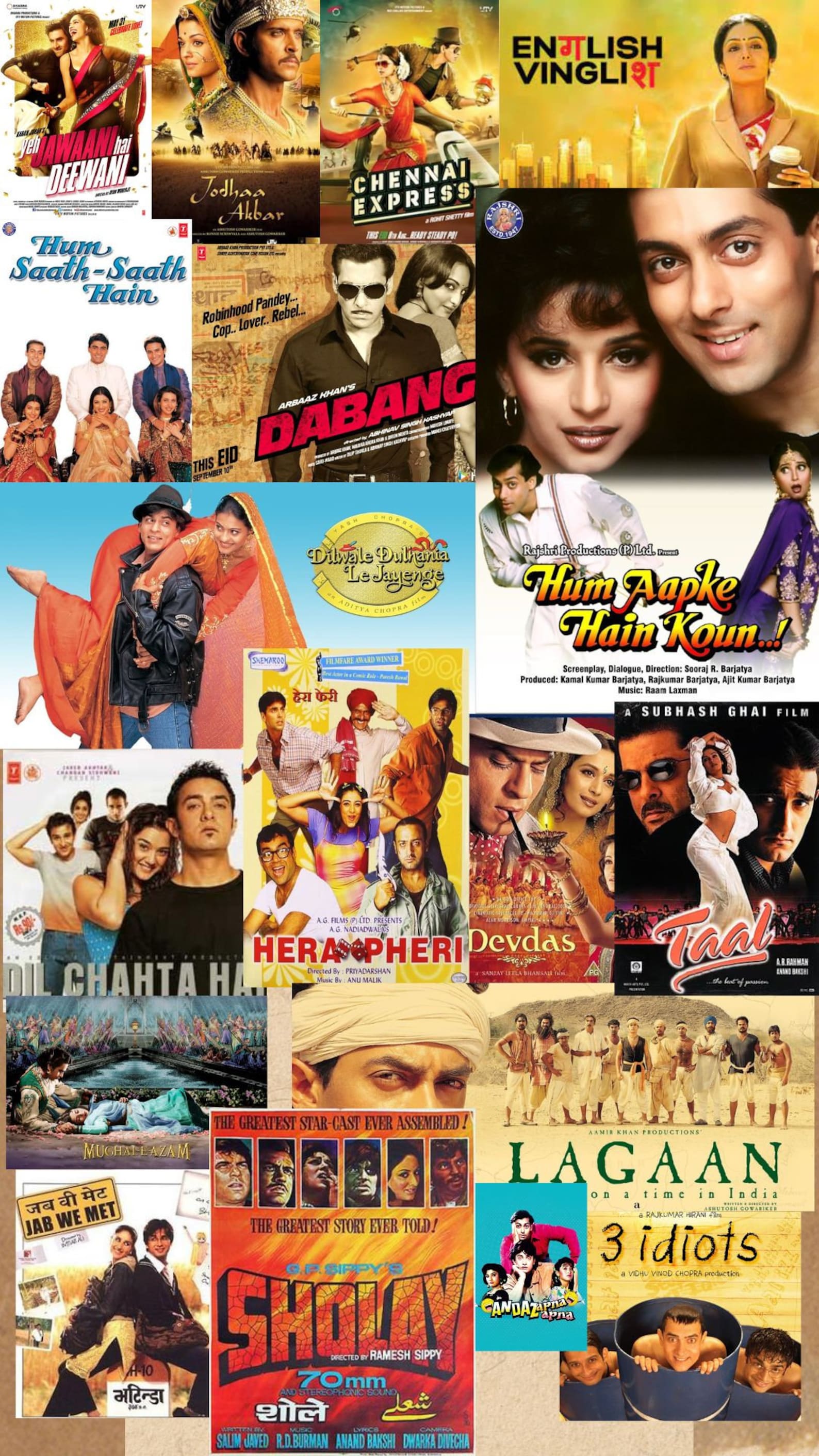 20 Bollywood Dinner and a Movie Menus | Digital Download | Bollywood ...