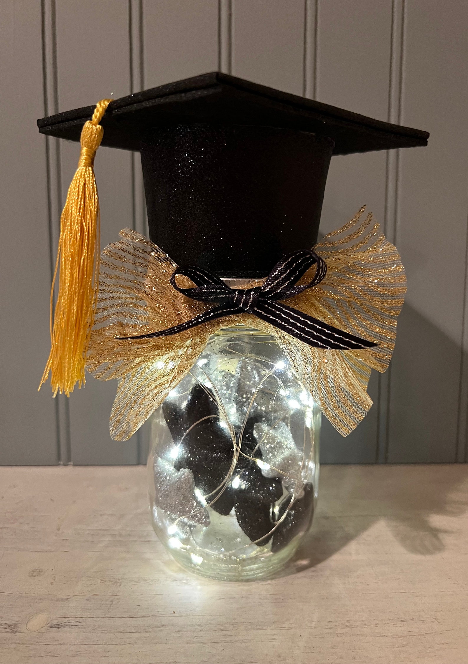 Graduation Decor Centerpiece Mason Jar Graduation Decor With - Etsy