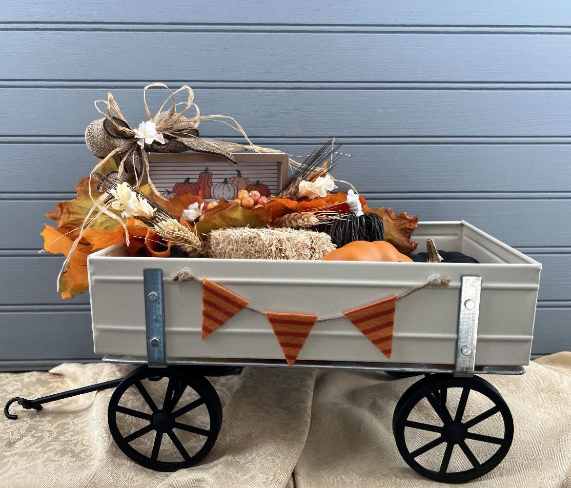 Harvest Wagon Centerpiece Fall Wagon Decor Thanksgiving - Etsy