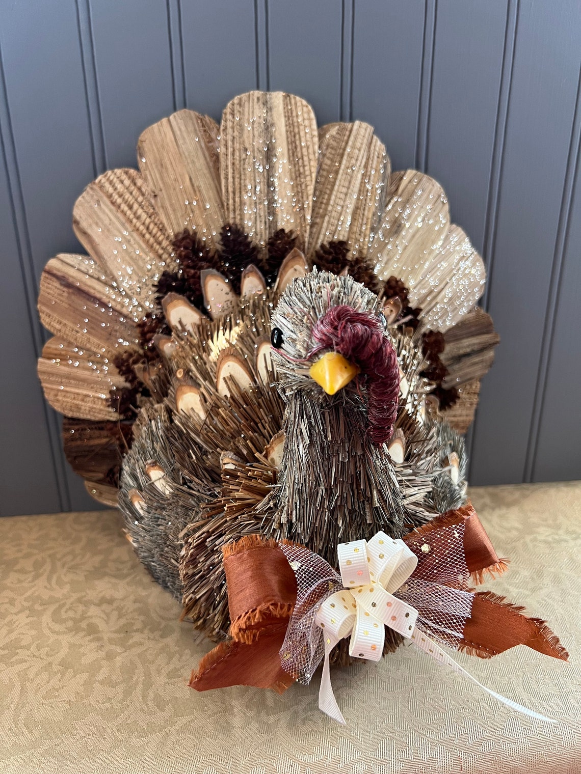 Thanksgiving Turkey Centerpiece Decor, Harvest Turkey Centerpiece Decor ...