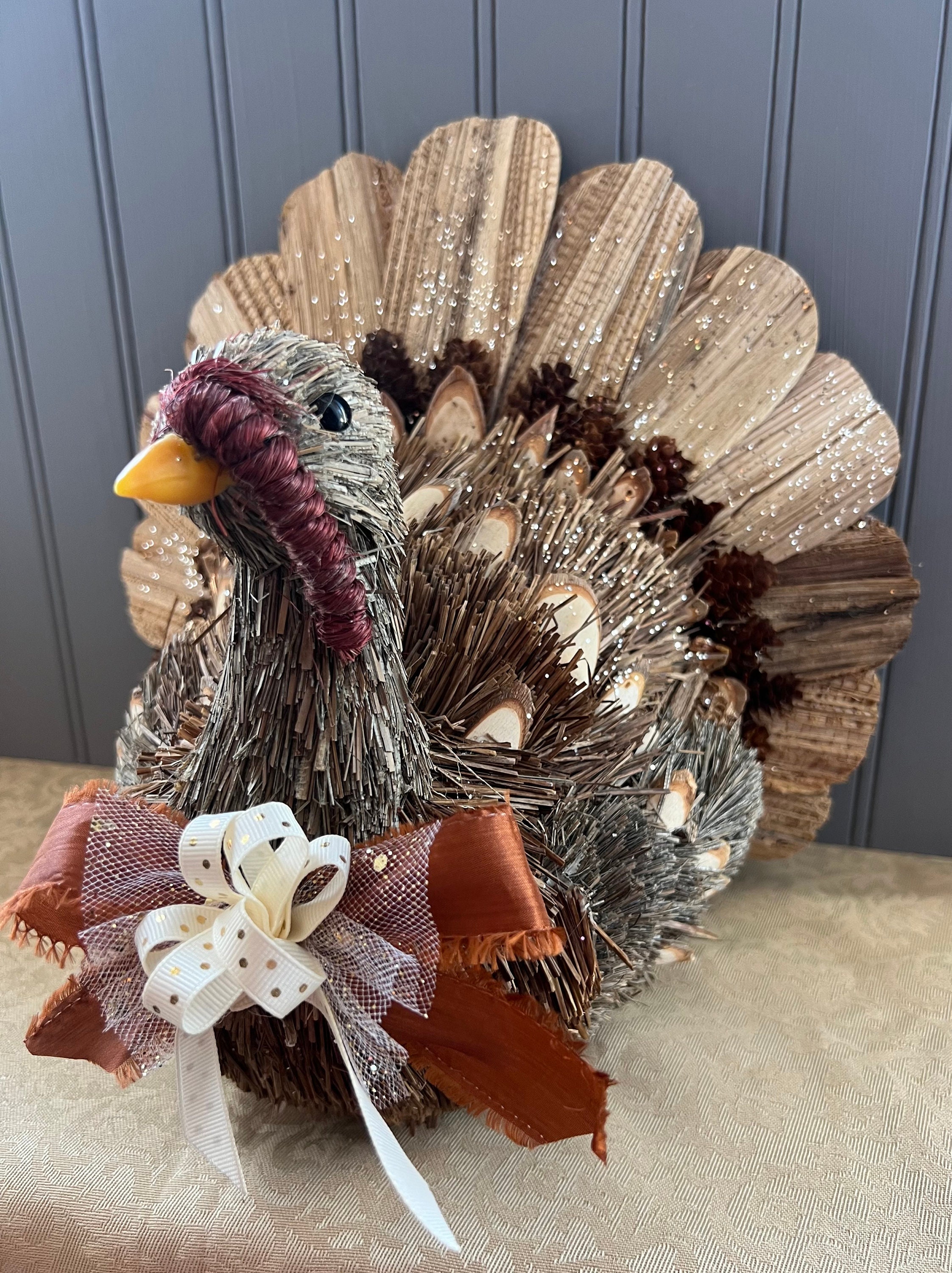 Thanksgiving Turkey Centerpiece Decor, Harvest Turkey Centerpiece Decor ...