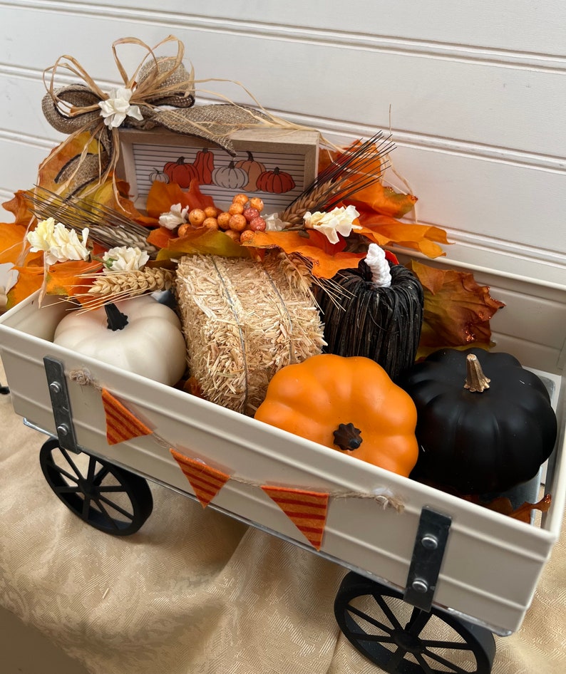 Harvest Wagon Centerpiece Fall Wagon Decor Thanksgiving - Etsy