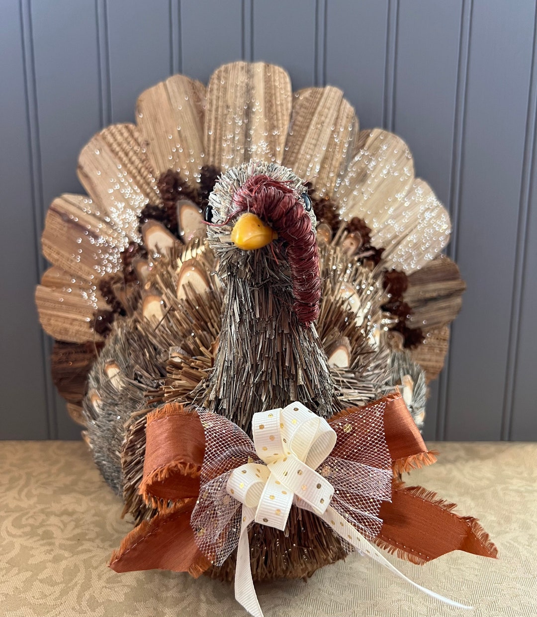 Thanksgiving Turkey Centerpiece Decor, Harvest Turkey Centerpiece Decor ...