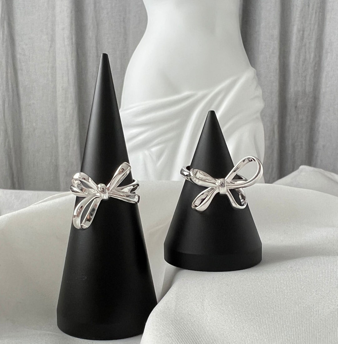 Sterling Silver Big Bow Ring, One Size Ring, Open Ring - Etsy