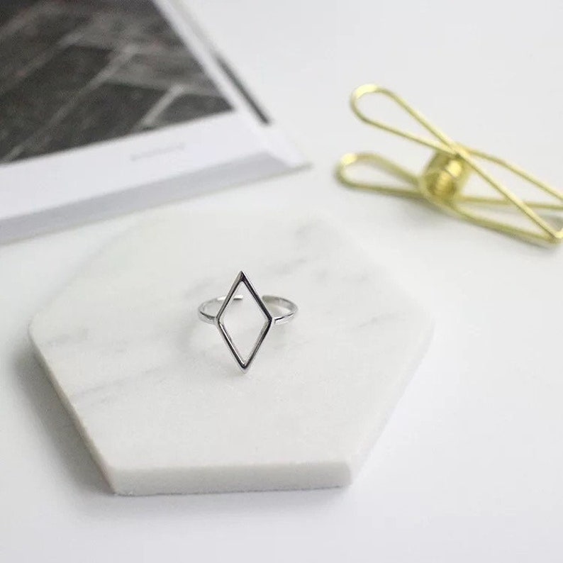 Sterling Silver Midi Rings Pinky Ring One Size Ring Diamond - Etsy UK