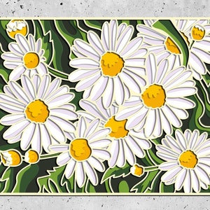 Daisy SVG, Daisy Cutting File Layered File, Daisy 3D Svg, 3D File ...
