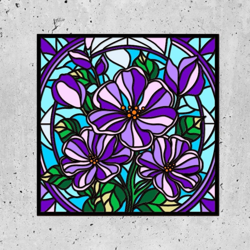 Violet Stained Glass - Etsy