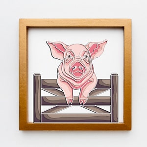 3D Pig Layered SVG for Cardstock, Laser Cut Template Files, Layered CNC ...