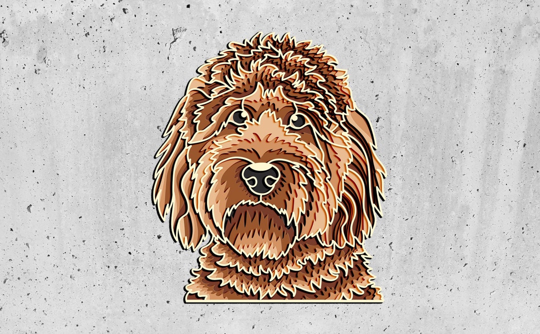 Goldendoodle 3D Layered SVG for Cardstock,goldendoodle Memorial Box ...
