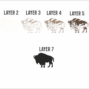 3D Buffalo Mandala Svg Files, Laser Cut Template Files, Multilevel Cnc ...