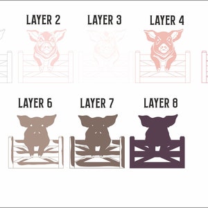 3D Pig Layered SVG for Cardstock, Laser Cut Template Files, Layered CNC ...