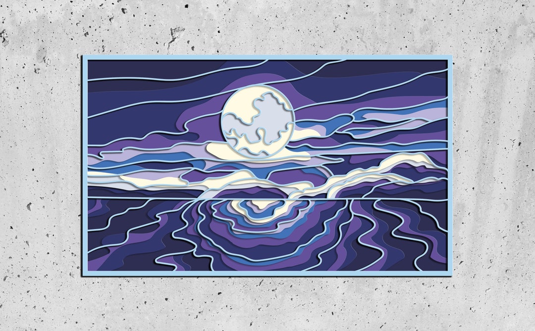 Seascape With Boats 3D Mandala SVG Files, Laser Cut Template Files, Svg ...