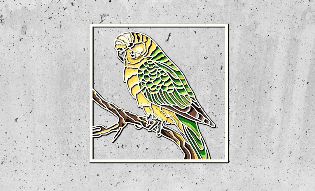 Parrot 3d Mandala Svg, Layered Color Files for Cricut, Bird 3d Mandala ...