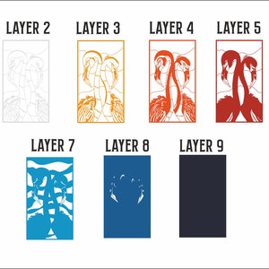 Flamingo 3D Mandala Svg Files, Laser Cut Template Files, Multilevel Cnc ...